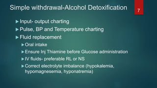 Management of Alcohol Dependence | PPTX