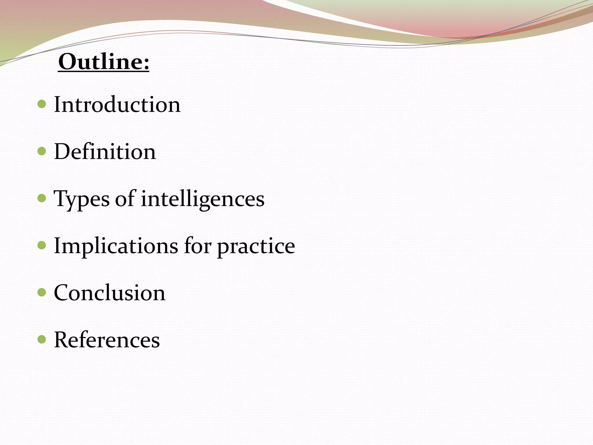 Presentation gardner's multiple intelligences | PPTX