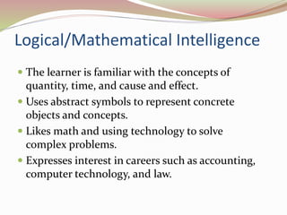 Presentation gardner's multiple intelligences | PPTX