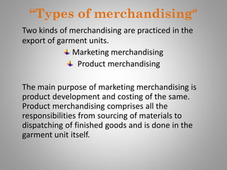 Presentation Garments Merchandising | PPT