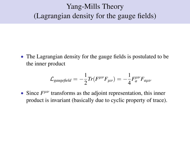Presentation gauge field theory | PDF | Physics | Science