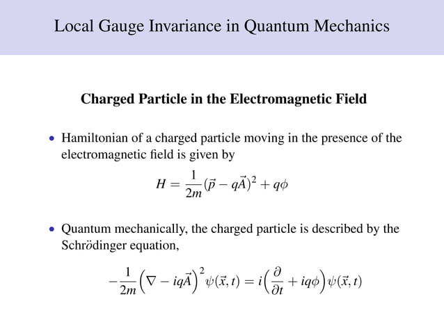 Presentation gauge field theory | PDF | Physics | Science