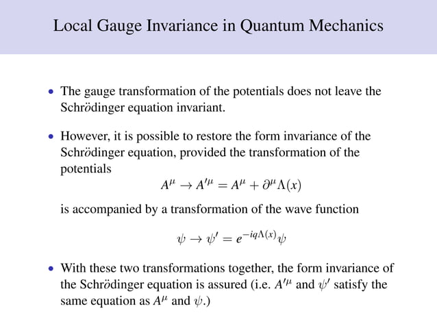 Presentation gauge field theory | PDF | Physics | Science