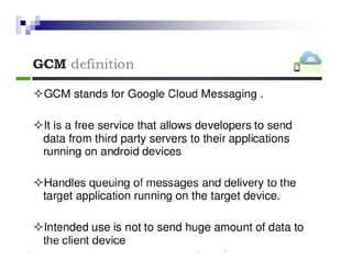 Google Cloud Messaging | PDF