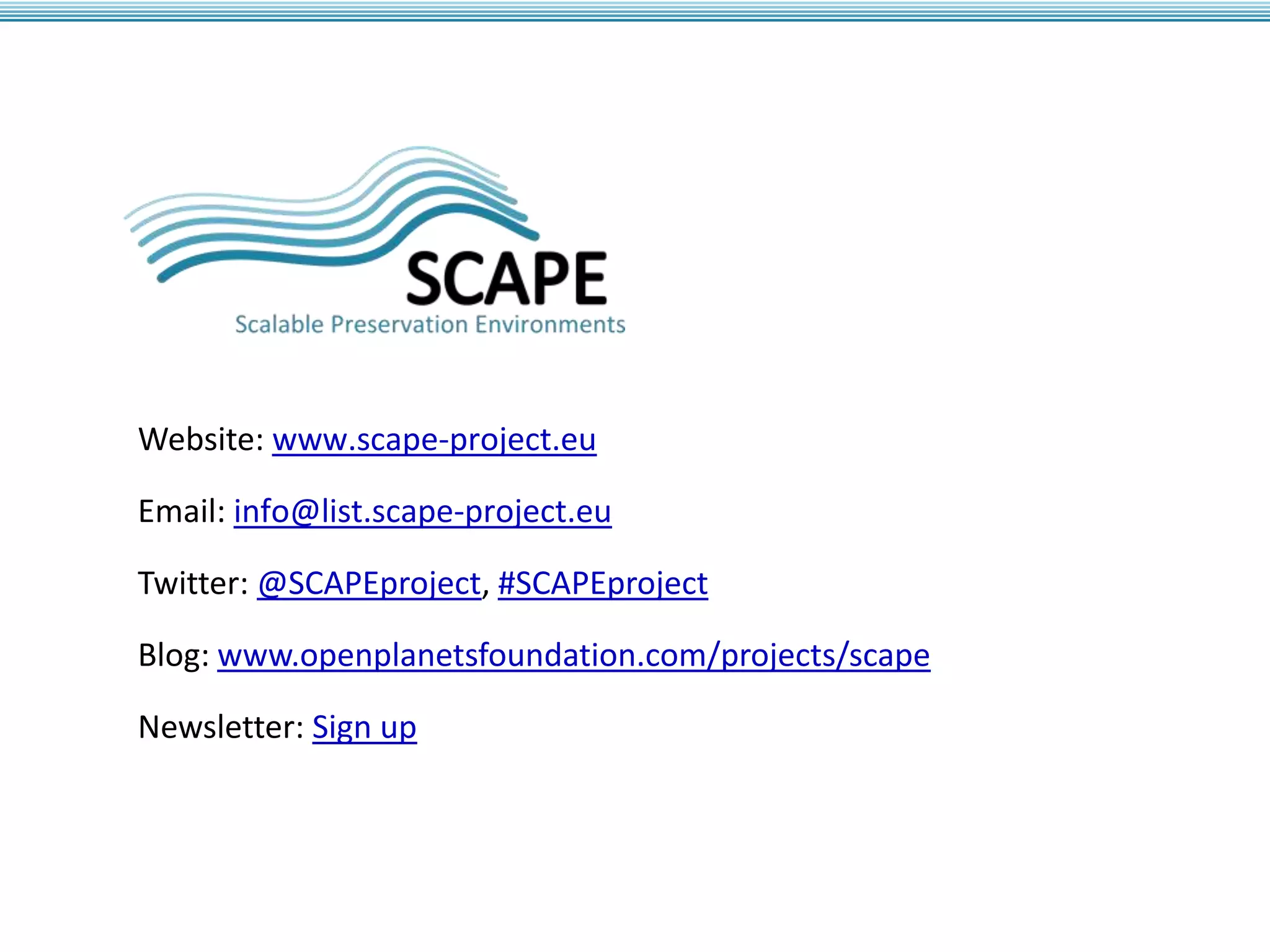 SCAPE general presentation | PPTX