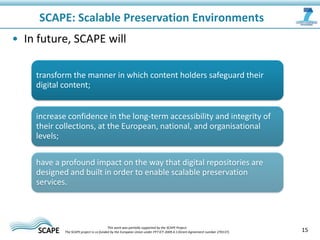SCAPE general presentation | PPTX