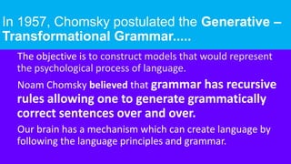 Presentation generative-transformational grammar | PPTX