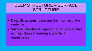 Presentation generative-transformational grammar | PPTX
