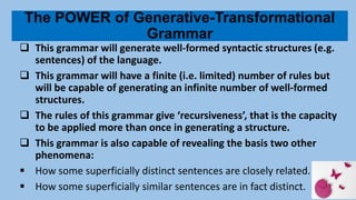 Presentation generative-transformational grammar | PPTX