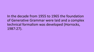 Presentation generative-transformational grammar | PPTX