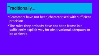 Presentation generative-transformational grammar | PPTX