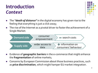 Geo-blocking and price discrimination by online marketplaces in the EU ...