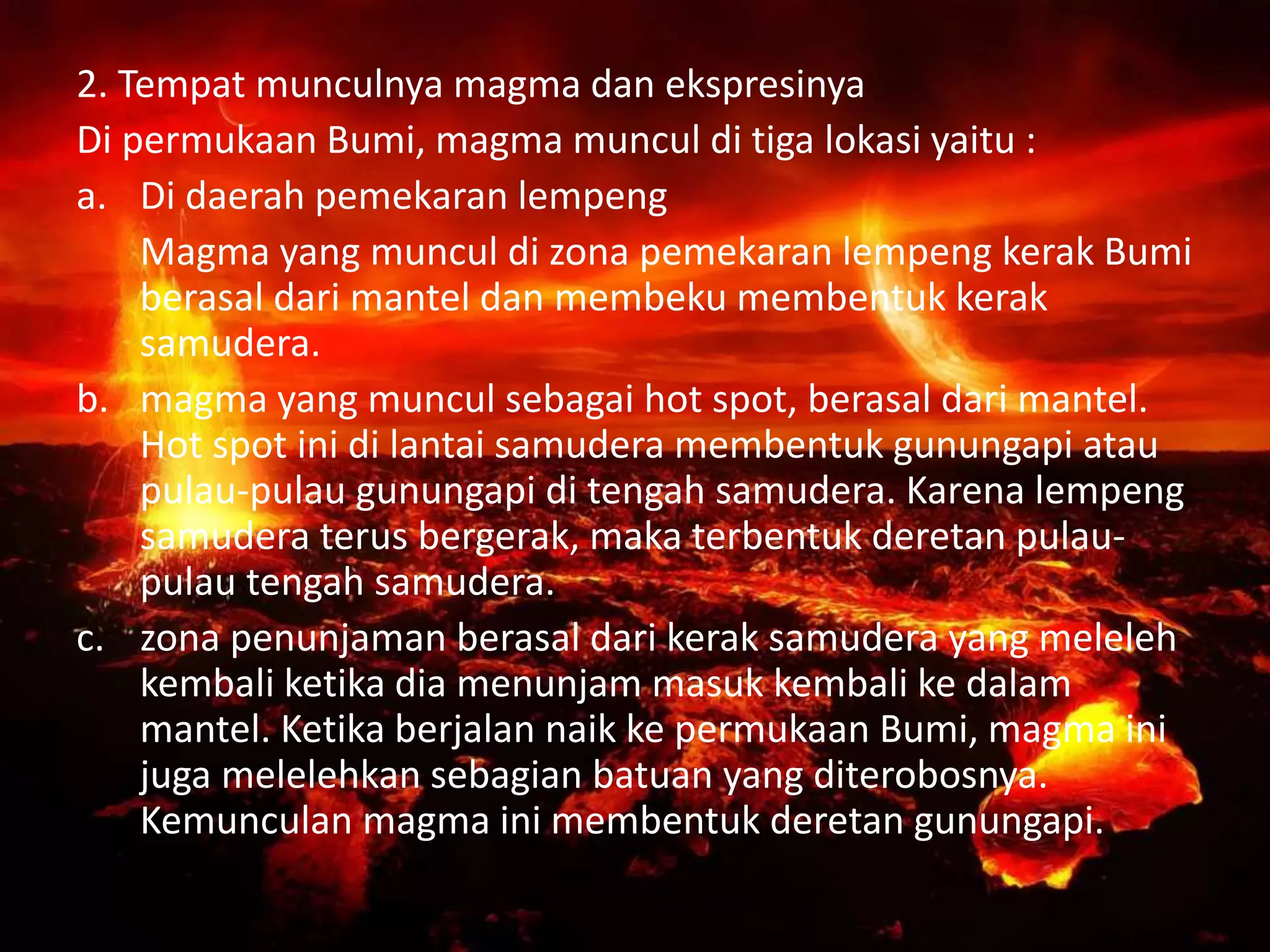Presentation geokimia magmatisme | PPTX