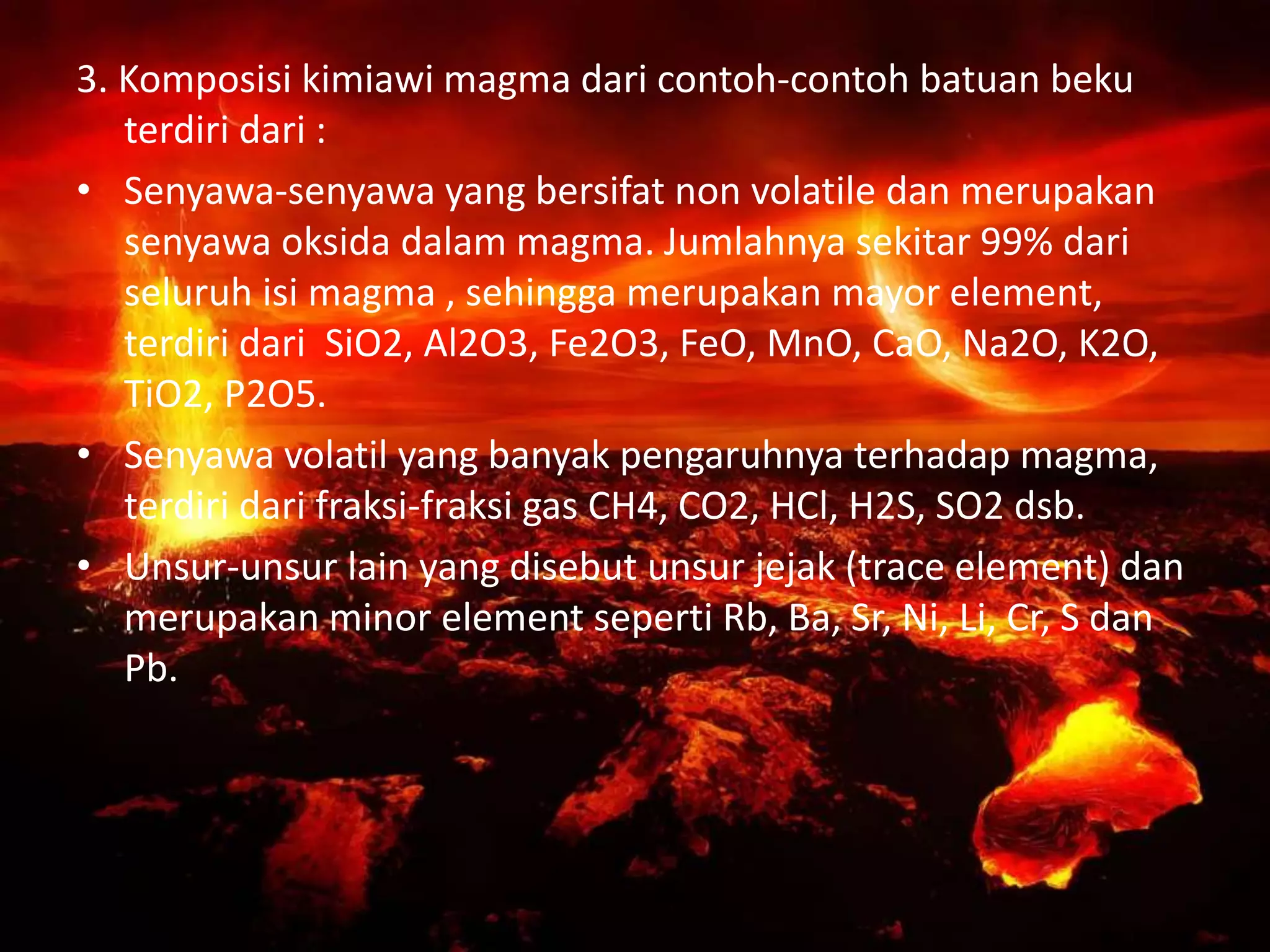 Presentation geokimia magmatisme | PPTX