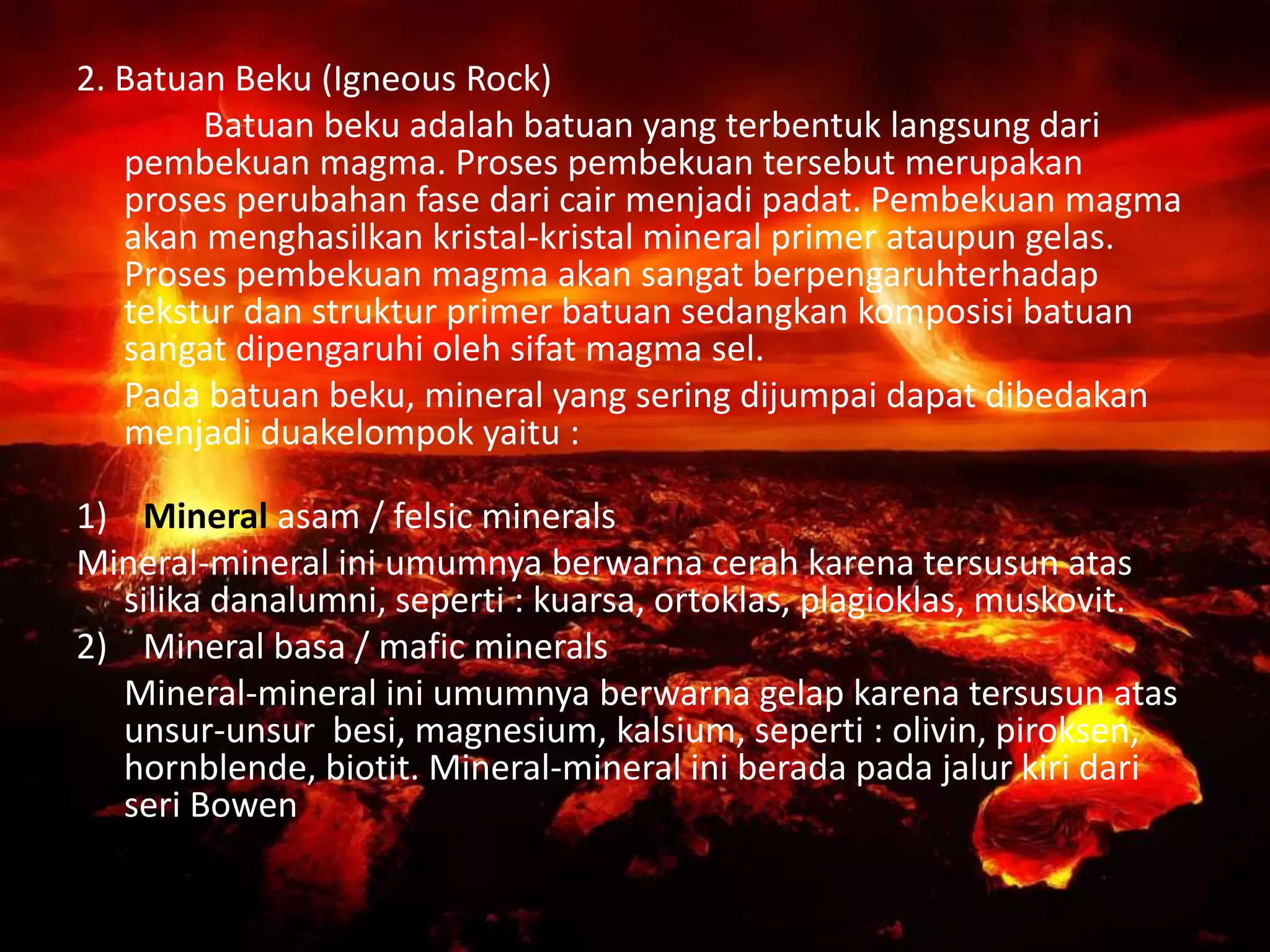 Presentation geokimia magmatisme | PPTX