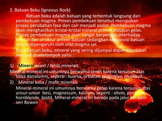 Presentation geokimia magmatisme | PPTX
