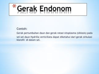 Presentation gerak tumbuhan dan hewan | PPTX