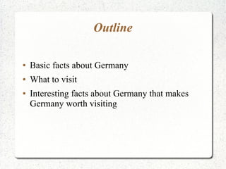 Germany Presentation | PPT