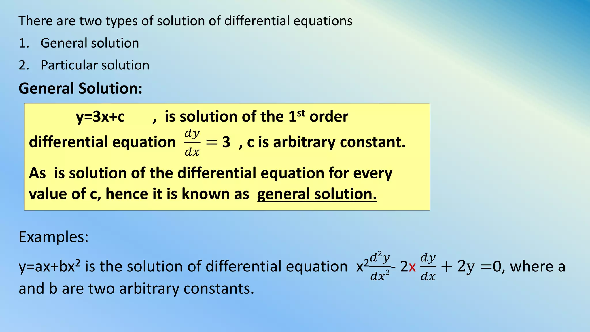 introduction to differential equations | PPTX