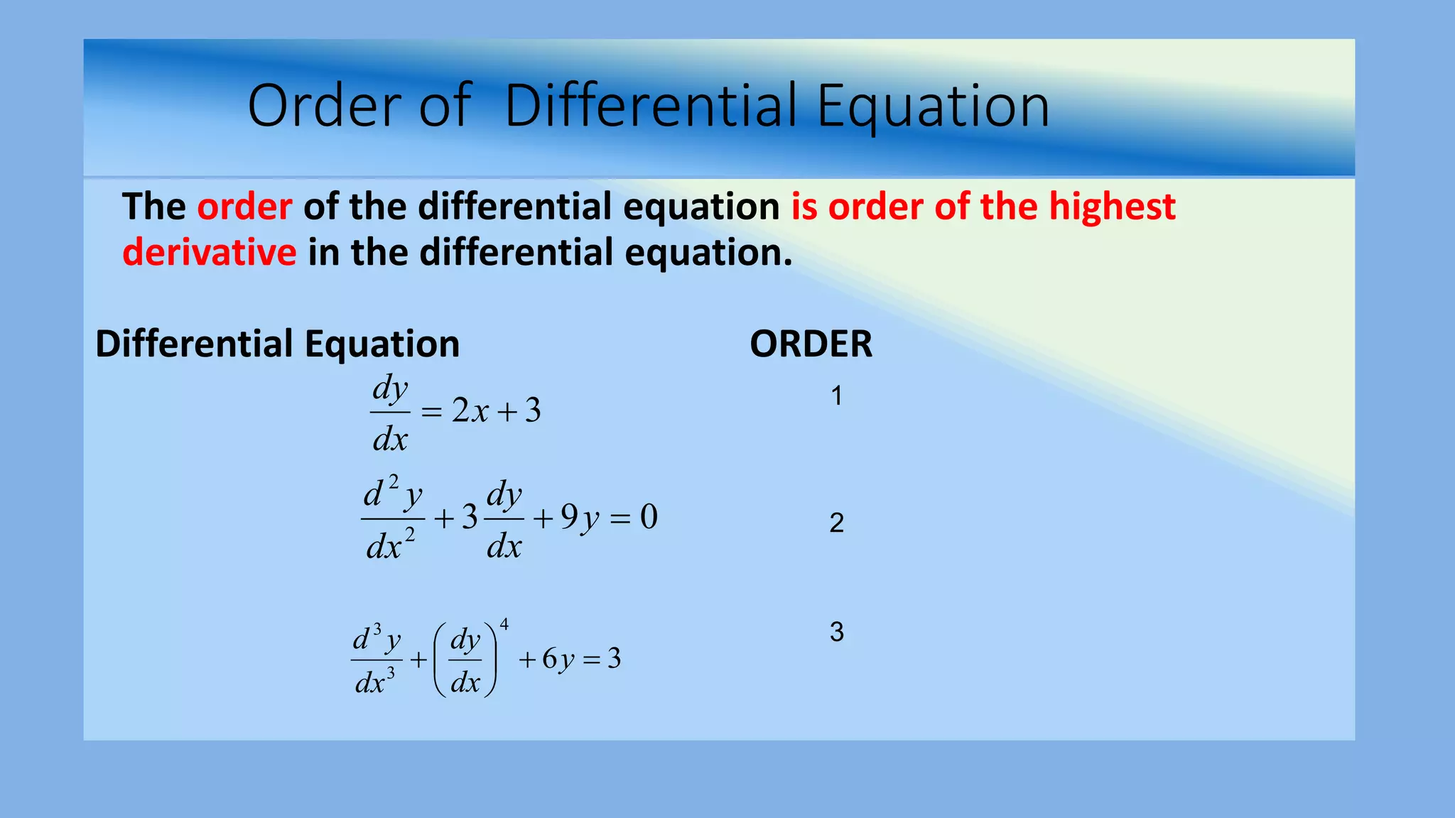 introduction to differential equations | PPTX