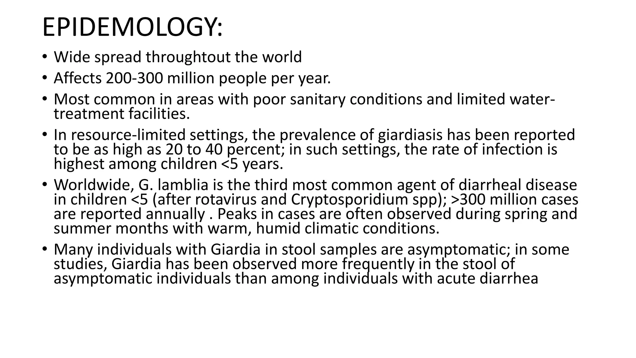 GIARDIASIS -INTRODUCTION,ETIOLOGY, PATHOPHYSIOLOGY, TREATMENT ...