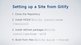 Solving the Workflow (or, how MODX.today is being built with git and Gitify) | PPT