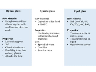 Type, Processing and Transition of Glasses | PPT