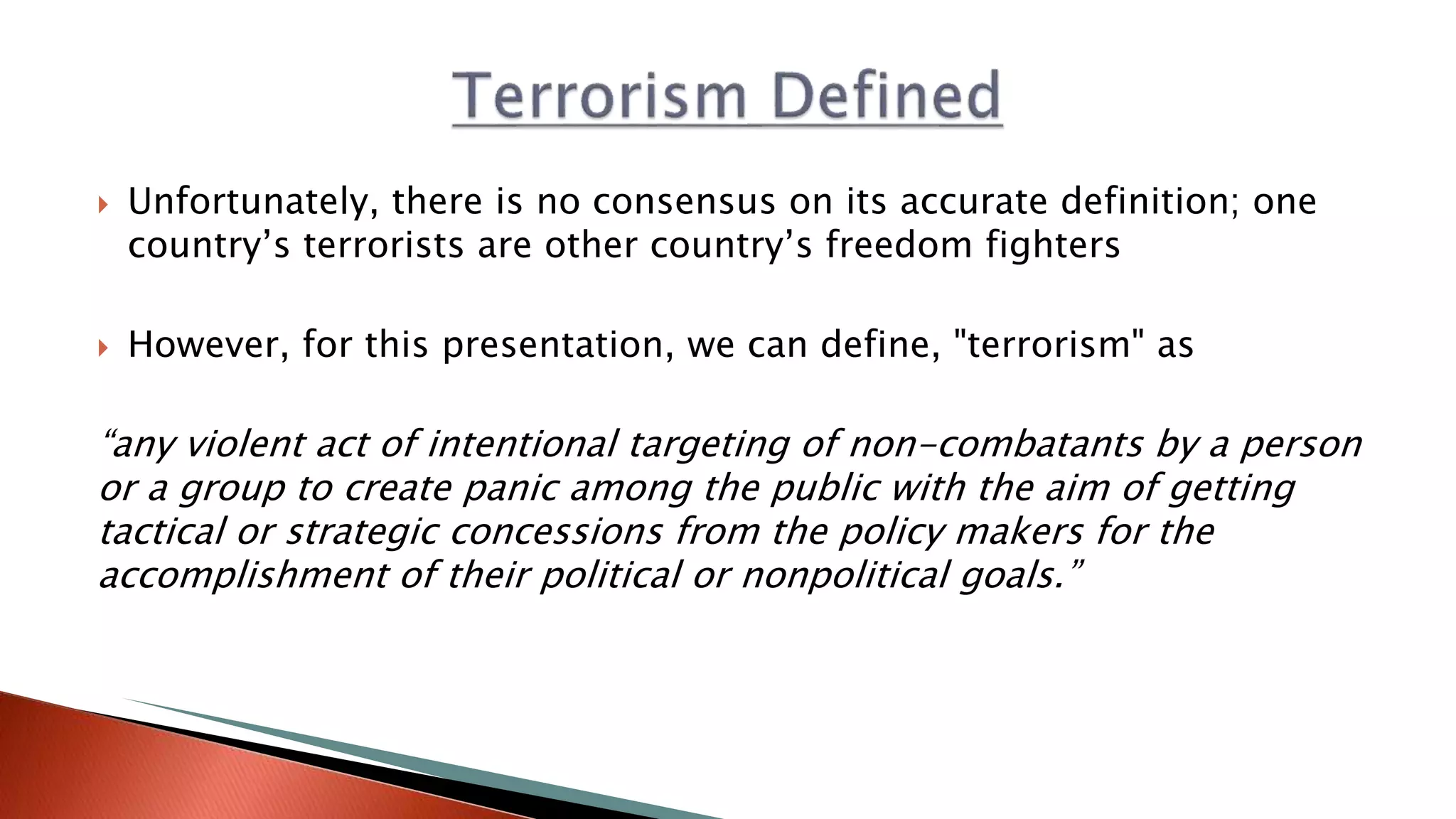 Global Terrorism Challenges & Response | PPTX