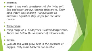 MICROORGANISMS IN FOOD | PPTX