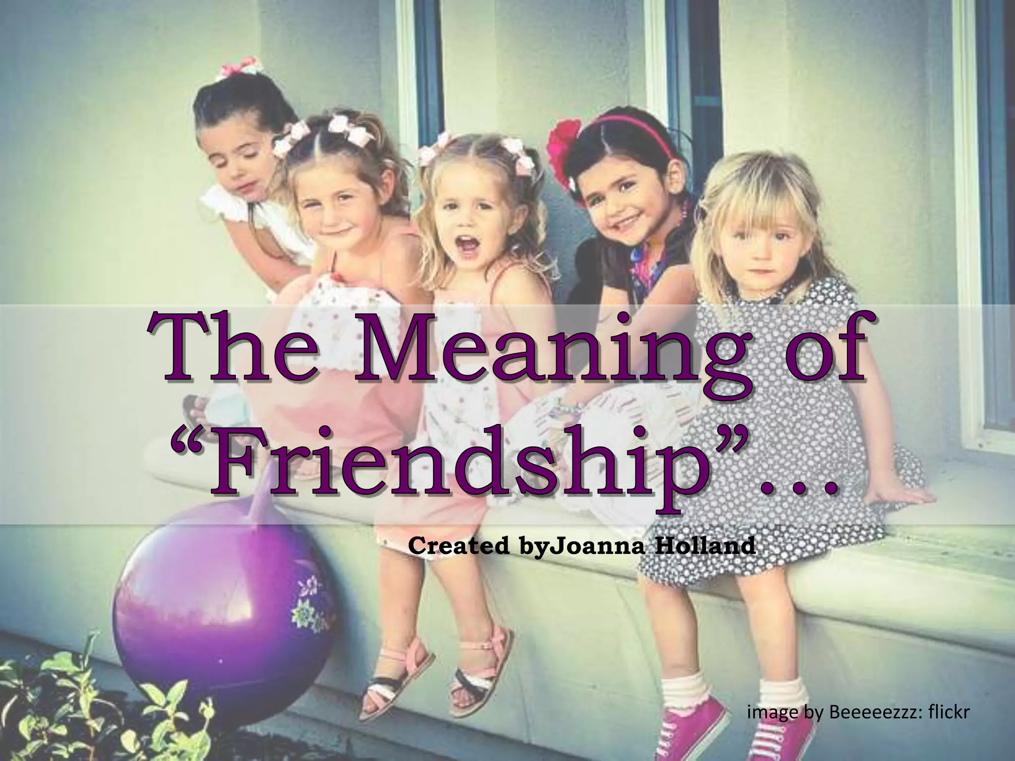 The Meaning of "Friendship" | PPTX