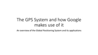 Presentation GPS | PPTX