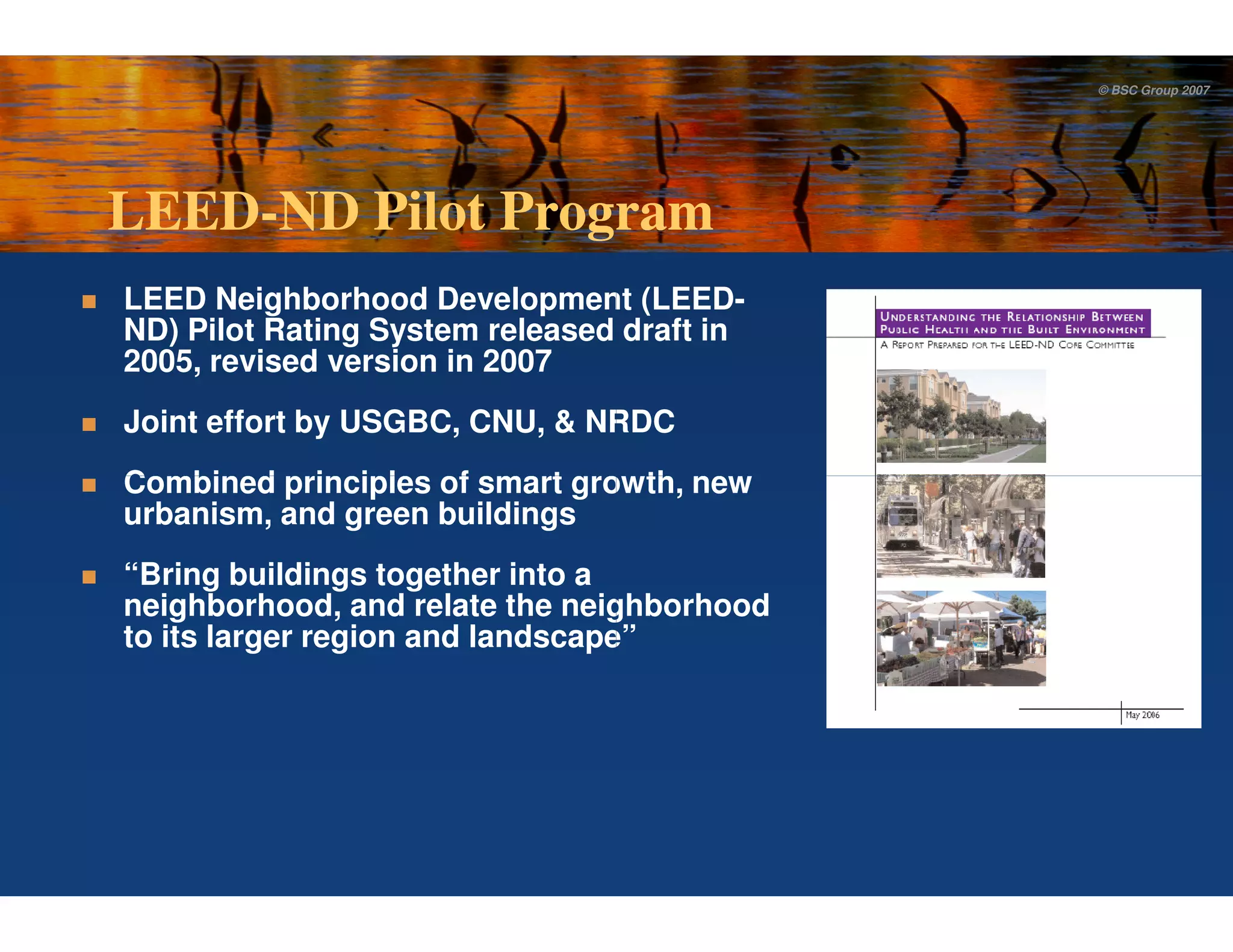 LEED ND Pilot Program | PDF
