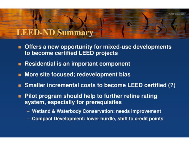 LEED ND Pilot Program | PPT