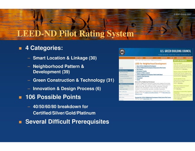 LEED ND Pilot Program | PPT