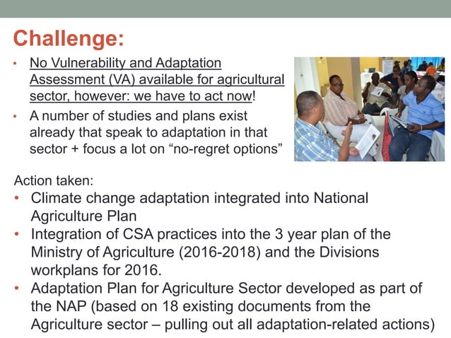 Prioritizing adaptation options in agriculture: The experience of Grenada | PPT