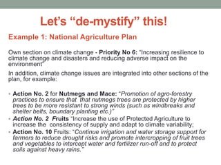 Prioritizing adaptation options in agriculture: The experience of ...