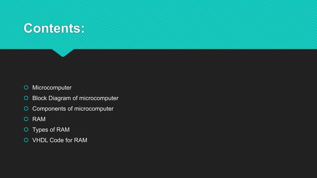 Microcomputer & RAM Model | PPT