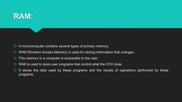 Microcomputer & RAM Model | PPT