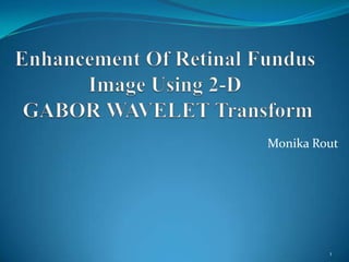 Enhancement Of Retinal Fundus Image Using 2-D GABOR WAVELET Transform | PPT