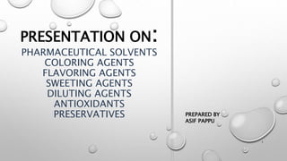 Pharmaceutical Solvents | PPTX