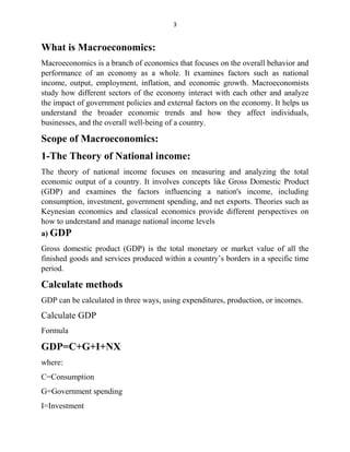 Scope Of Macroeconomics introduction and basic theories | DOCX