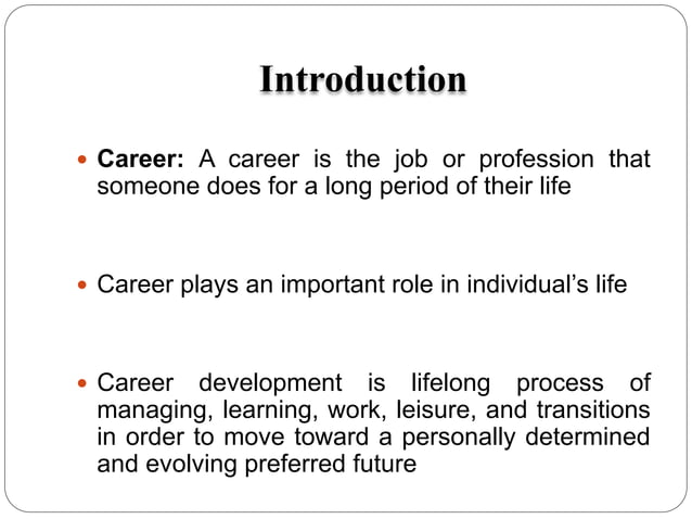 Career development process | PPT