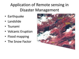 Geographic Information System(GIS) and Remote Sensing(RS) in Disaster ...