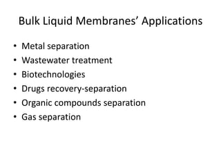 Liquid menbranes | PPTX
