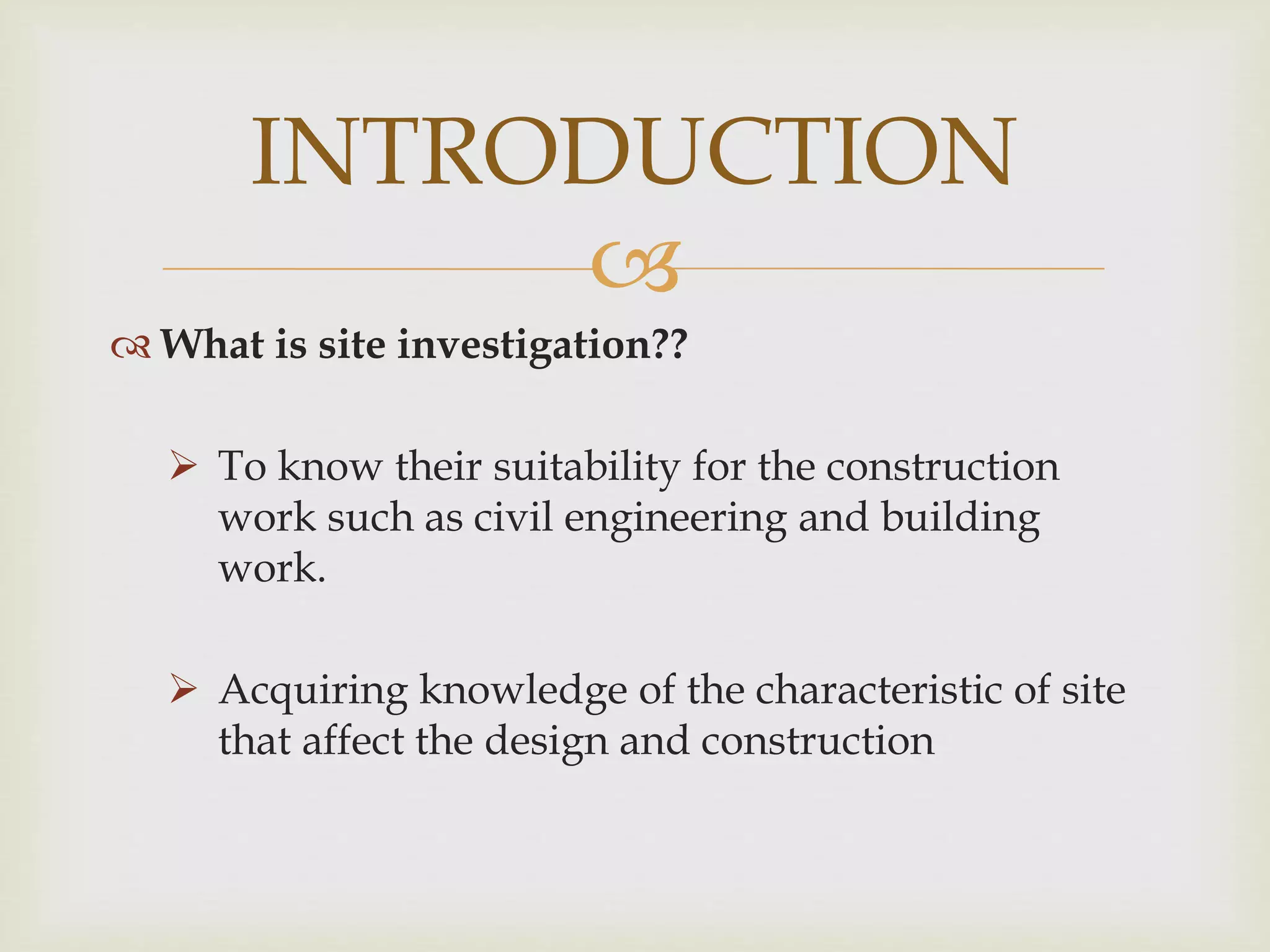 Site Investigation and Example of Soil Sampling | PPTX
