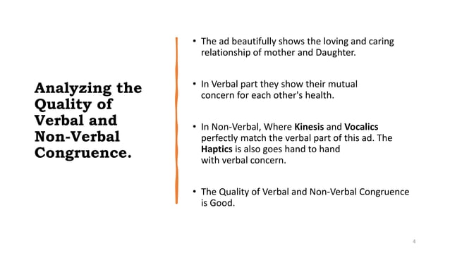 Congruence between verbal and non-verbal communication | PPT