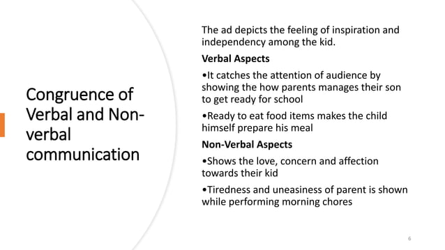 Congruence between verbal and non-verbal communication | PPT