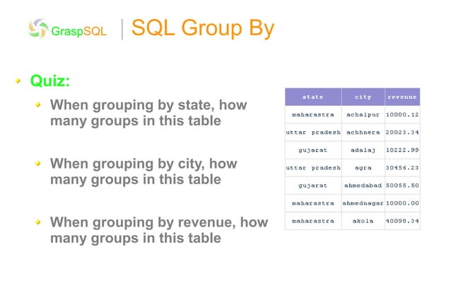 Presentation groupby | PPT