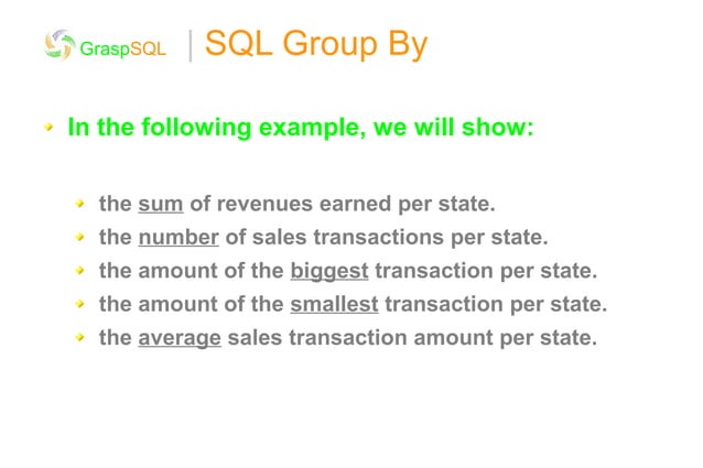 Presentation groupby | PPT