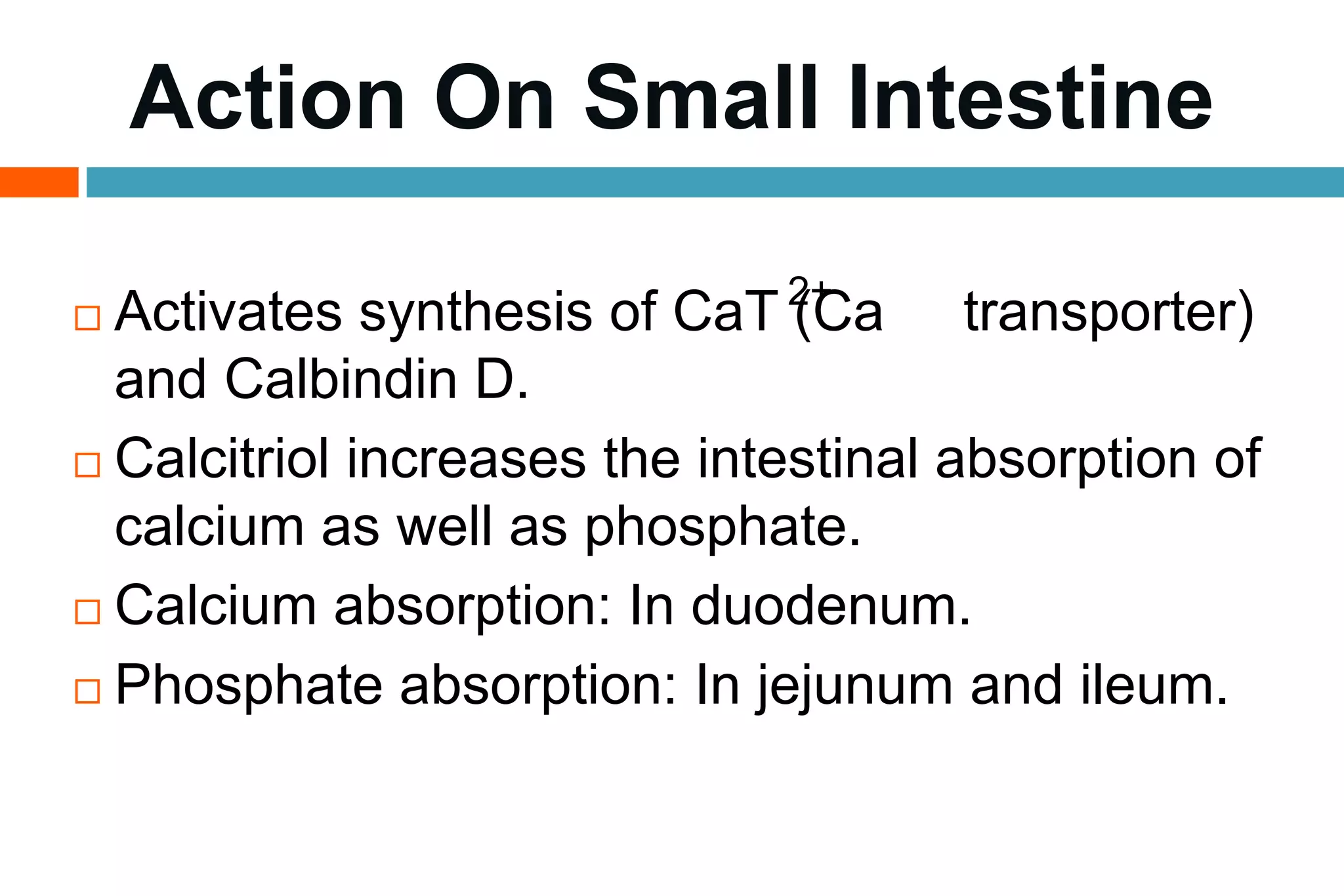Role of PTH , Calcitonin , Calcitriol in Regulation of Plasma-Calcium ...